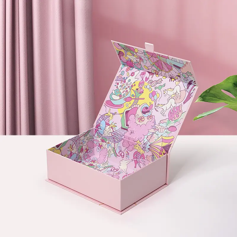Pink Rigid Clamshell Box - Packaging bag manufacturers & printers ...